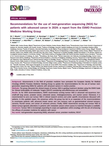 Recommendations for the use of next-generation sequencing (NGS) for ...